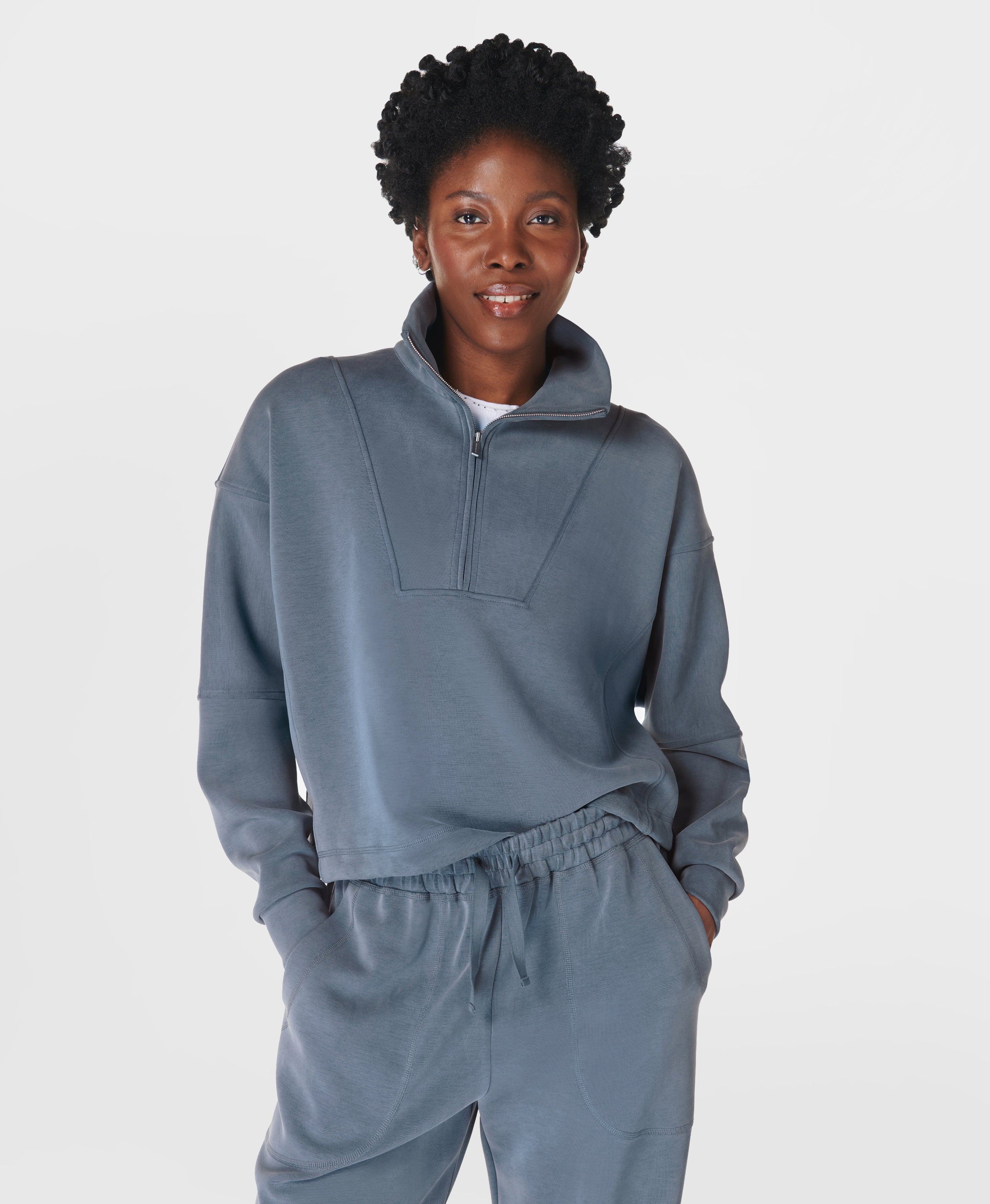 Sand Wash Funnel Neck Half Zip – Sweaty Betty NZ
